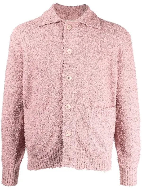 SYSTEM Long-sleeve Knitted Cardigan - Pink
