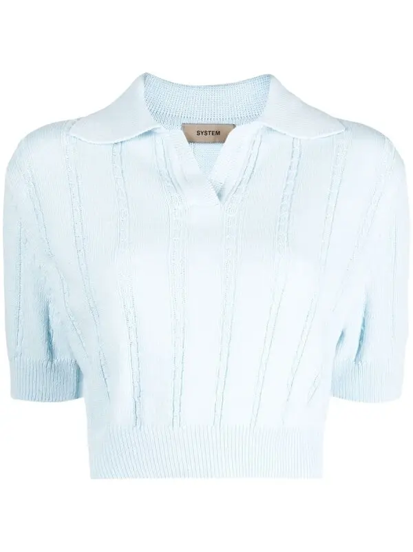 SYSTEM Knitted Cropped Top