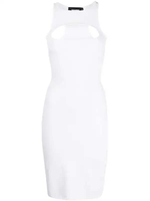mini knit dress long sleeve JOAH BROWN Asymmetrical Form Fitting Rib Button Sweater V Neck Mini Dress | White