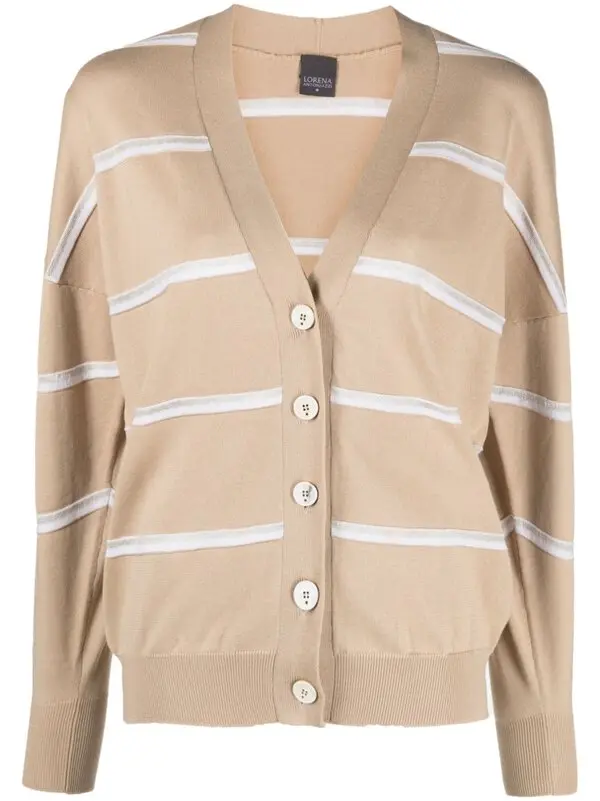 Lorena Antoniazzi Striped Knitted Cardigan