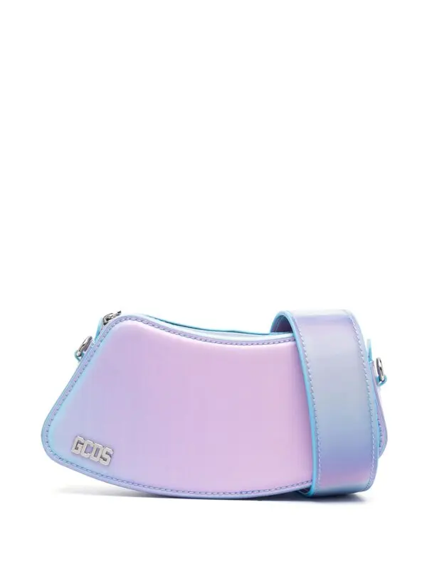 Gcds Comma Holographic Shoulder Bag - Blue