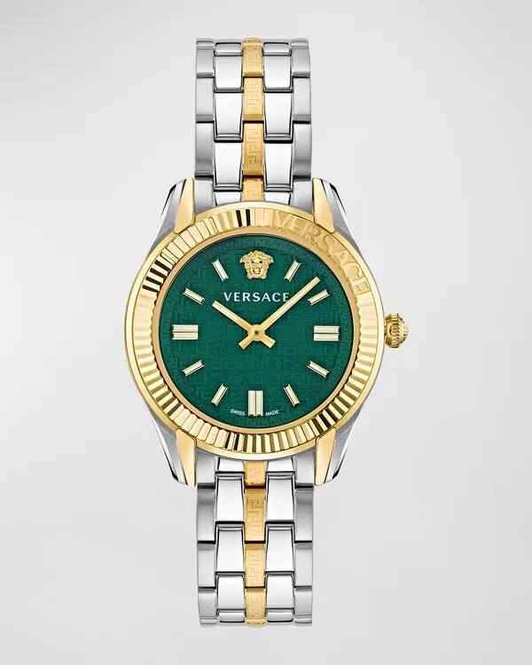 Versace 35mm Greca Time Bracelet Watch - Two Tone