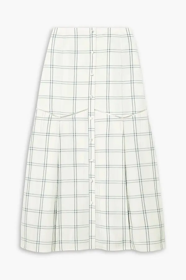 Brock Collection Tamala Checked Midi Skirt