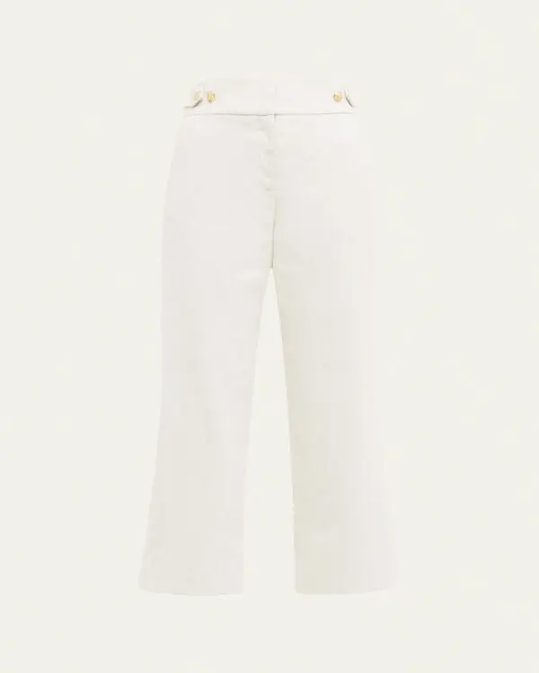 Veronica Beard Aubrie Linen Wide Leg Pants - White