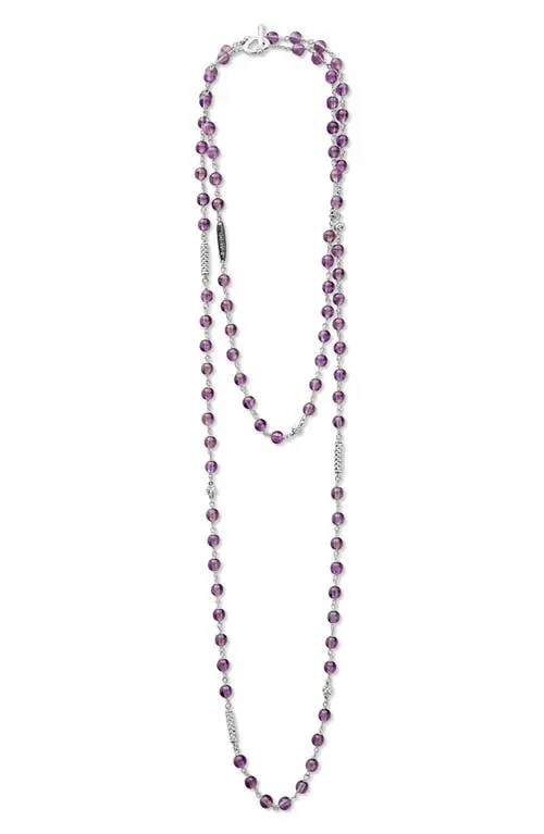 Lagos Caviar Icon Amethyst Bead Necklace