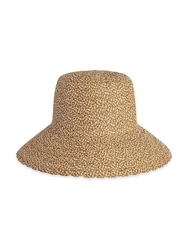 Eric Javits Valeria Straw Bucket Hat - Peanut | Editorialist