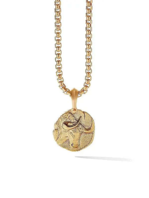 David Yurman Taurus Amulet In 18k Yellow - Gold | Editorialist