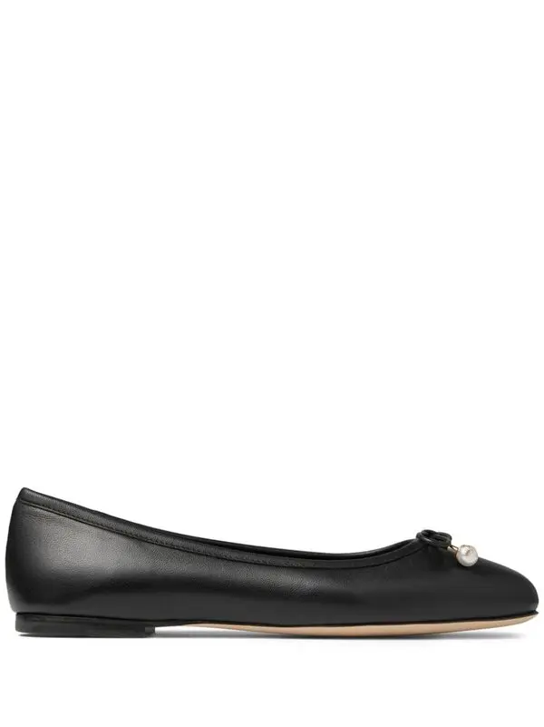 JIMMY CHOO Elme Ballerina Shoes - Black