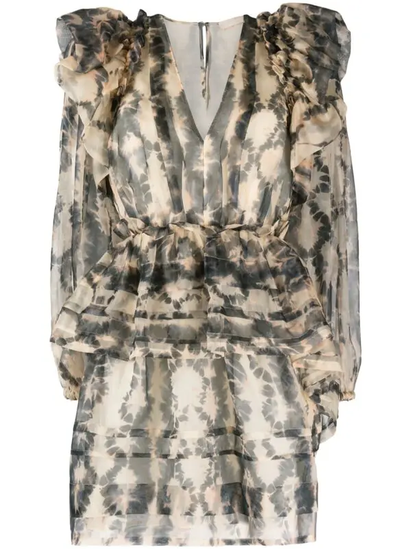 Ulla Johnson Adelaide Abstract-print Minidress - Neutrals