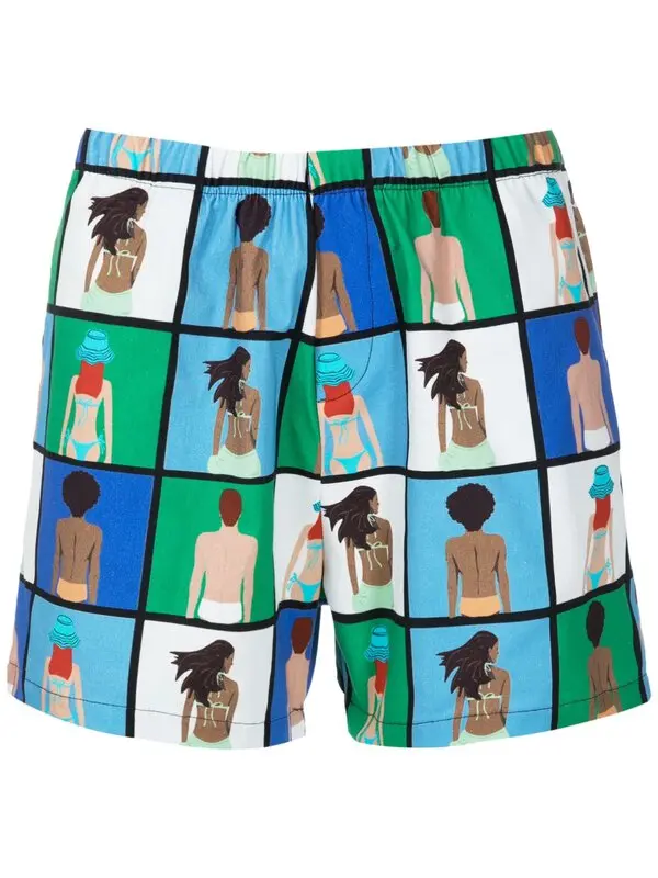 AMIR SLAMA Graphic-print Shorts