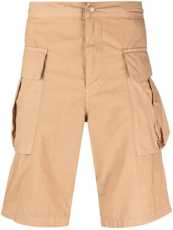 Aspesi Knee-length Cargo Shorts - Neutrals