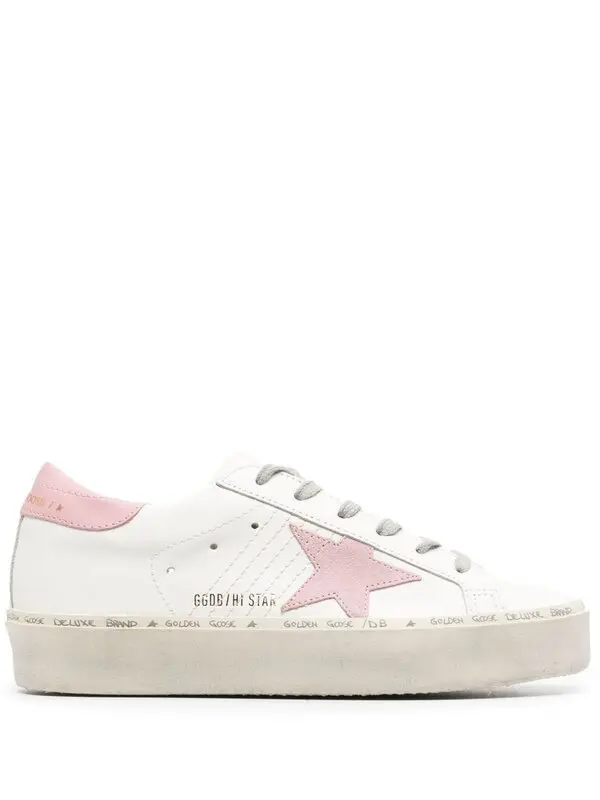 Golden Goose Hi Star Platform Sneakers - White