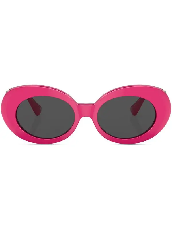Versace Medusa Biggie Oval-frame Sunglasses - Purple