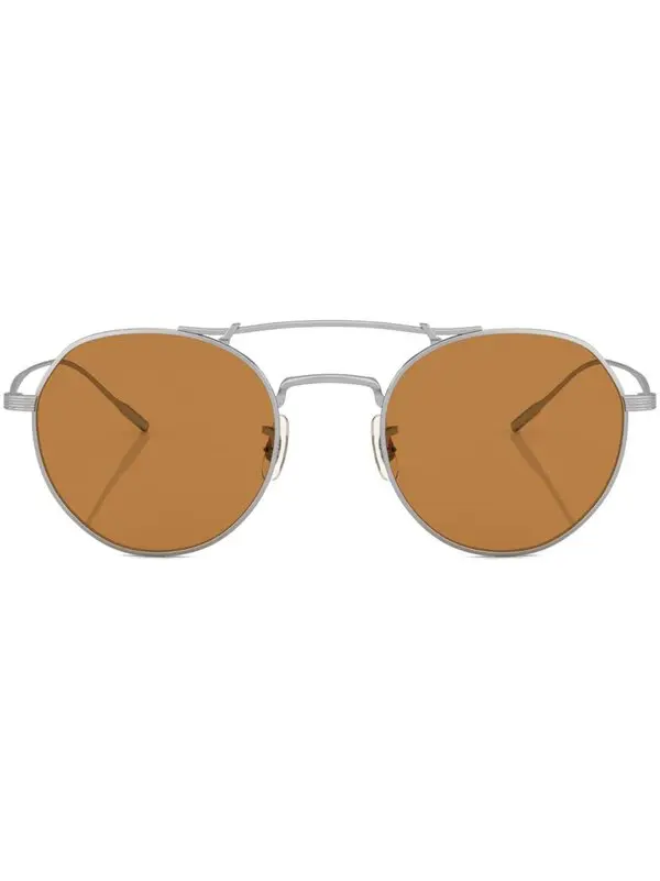 Oliver Spencer Reymont Round-frame Sunglasses - Silver
