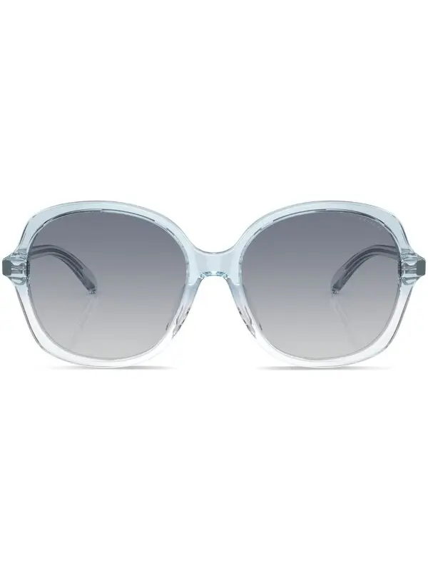 COACH Blue Framed Gradient Lens Sunglasses Coach CW195 M (55 - 17) with Blue lenses and Blue frame  main image 2