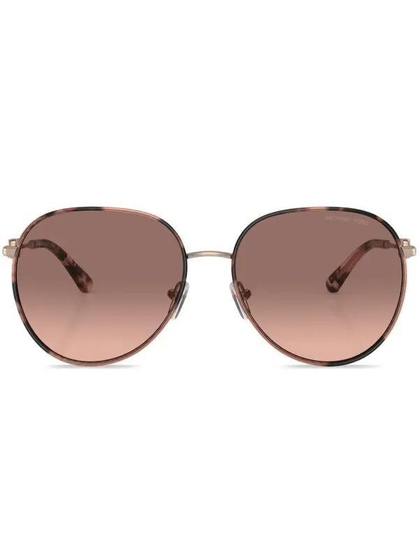 Michael Kors Empire Round-frame Sunglasses - Metallic
