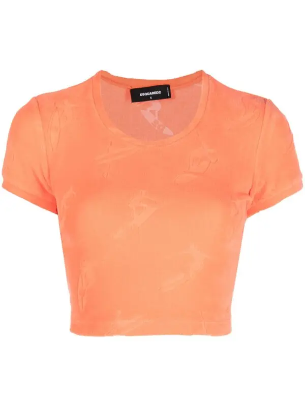 Dsquared2 Surfer-jacquard Cropped Top