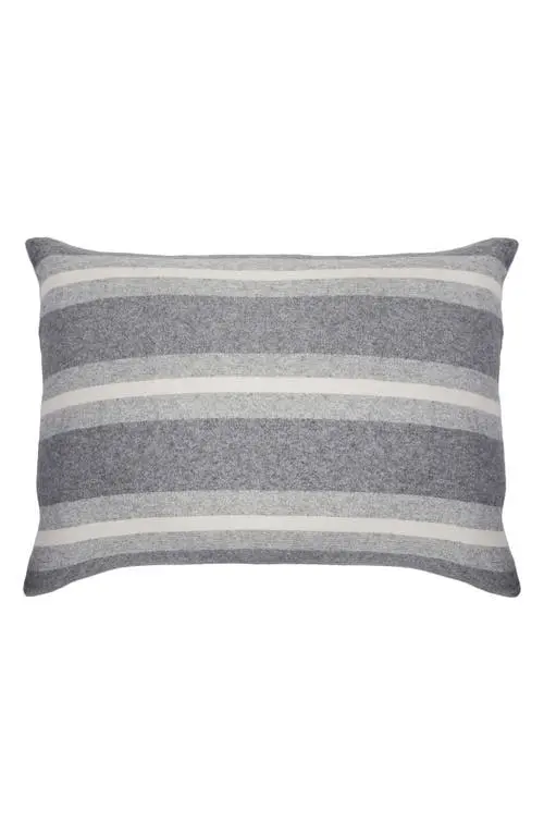 POM POM AT HOME Alpine Stripe Cotton Accent Pillow - Grey/ivory