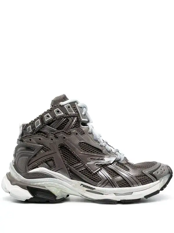 Balenciaga Runner High-Top Sneakers In Grey - 65% Off | Editorialist