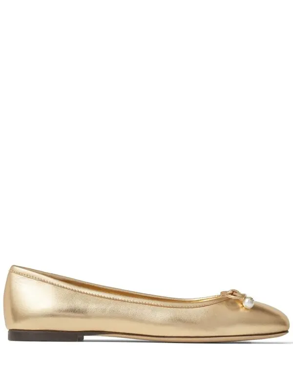 JIMMY CHOO Elme Ballerina - Gold