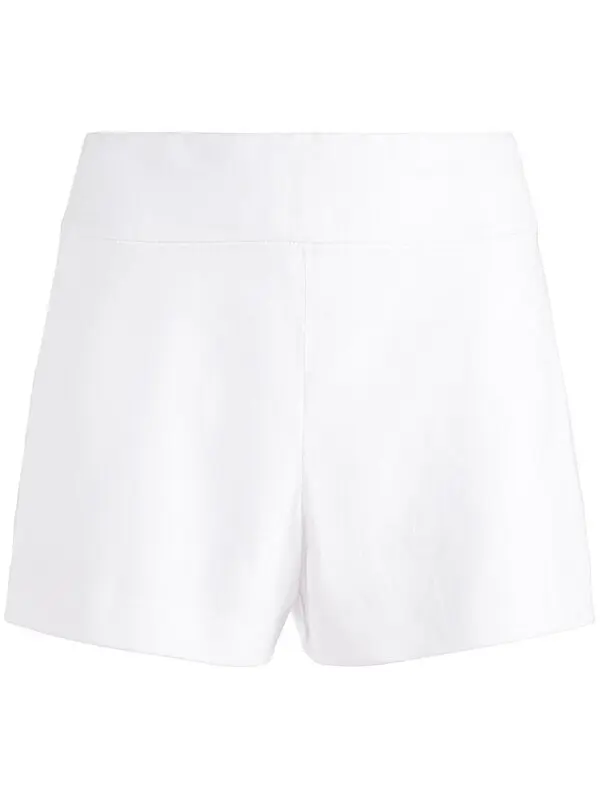 Alice + Olivia Donald High-waisted Shorts - White