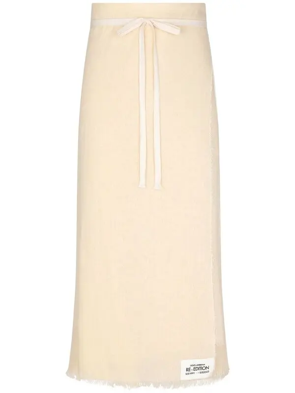 Dolce & Gabbana Logo-patch Linen Sarong
