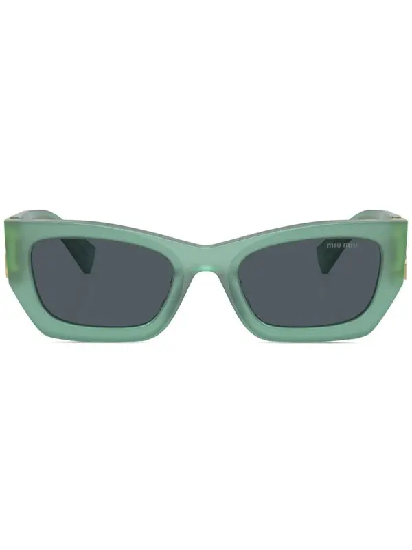 Miu Miu Rectangle-frame Sunglasses - Green