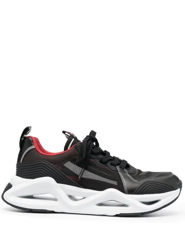 Emporio Armani Mesh-panelled Low-top Sneakers