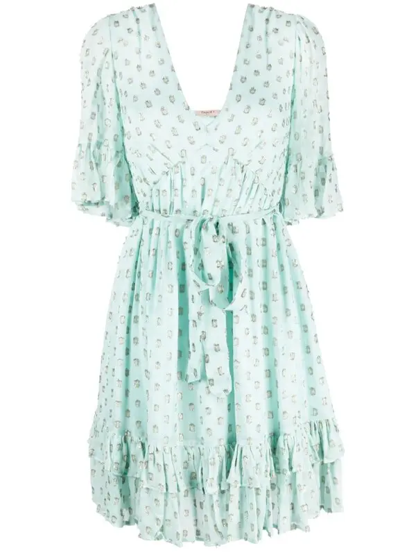 TWINSET Fil-coupé Jacquard Mini Dress