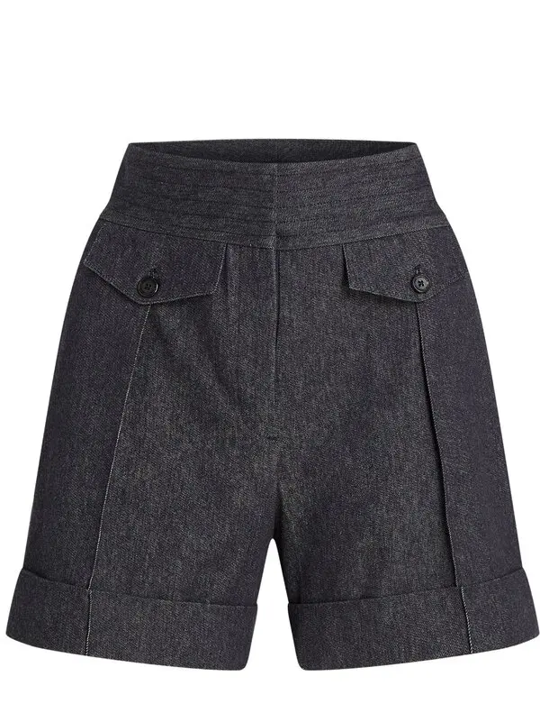 Karl Lagerfeld X Amber Valletta Denim Look Tailored Shorts