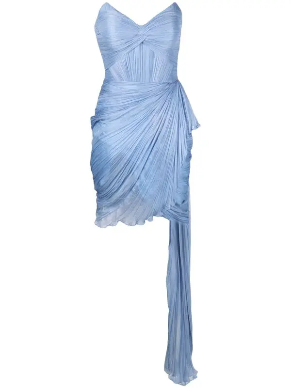 IRIS SERBAN Zay Strapless Draped Dress
