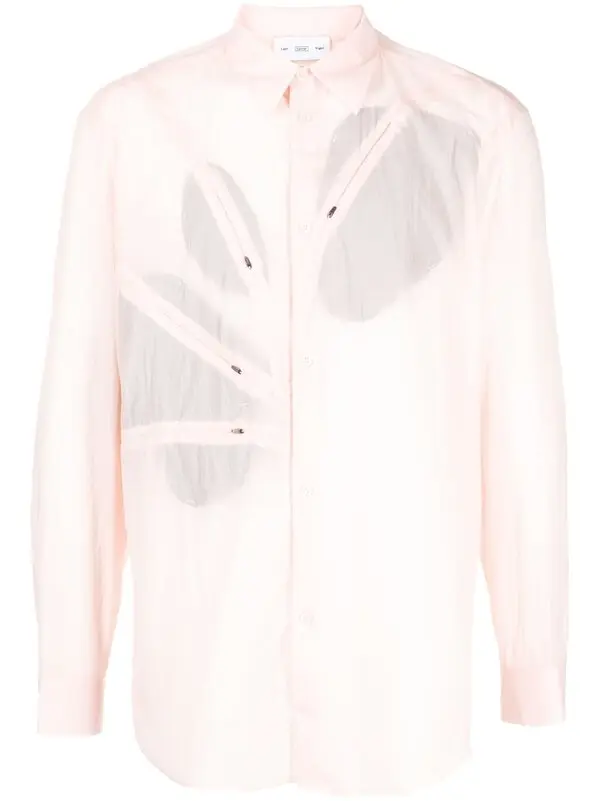 POST ARCHIVE FACTION Shirt With Decorative-zip Detailing