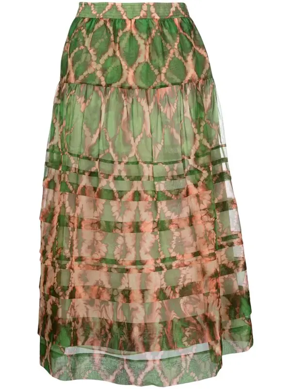 Ulla Johnson Dimitria Tiered Midi Skirt
