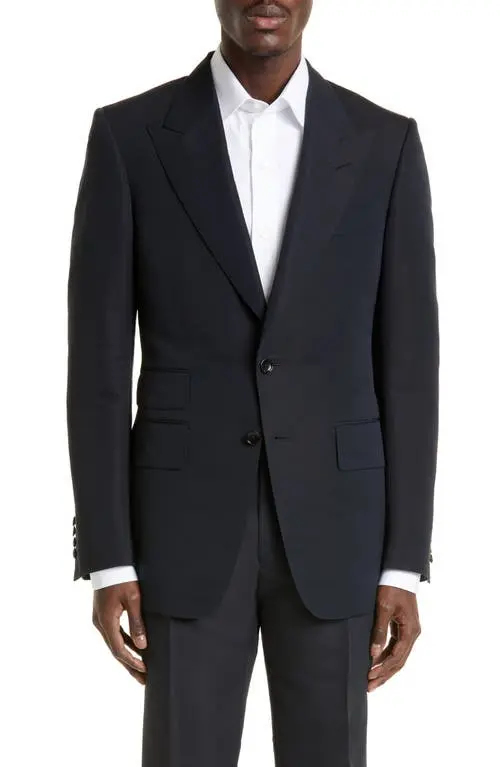 TOM FORD Shelton Cotton & Silk Poplin Tuxedo Jacket