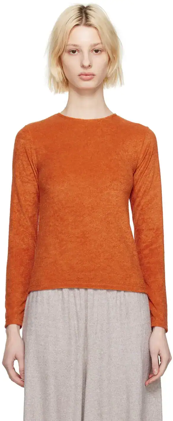 Baserange Orange Omo Long Sleeve T-Shirt In Ven Orange - 53% Off 