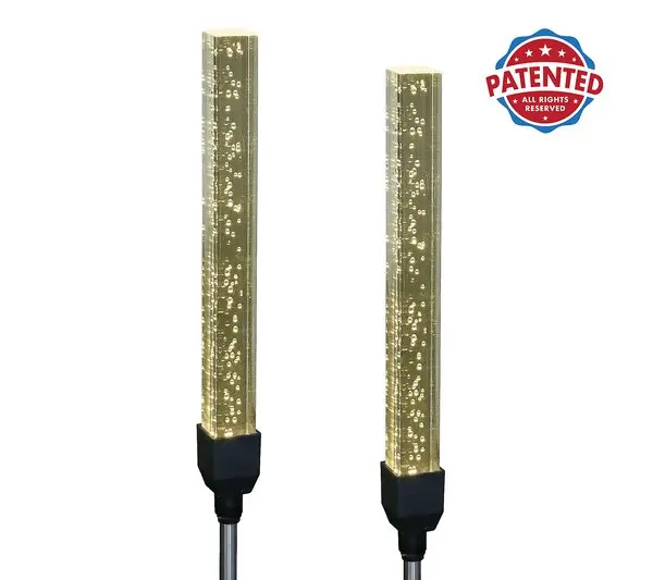 EXHART 2pc Solar Square Stationary Bubble Stake