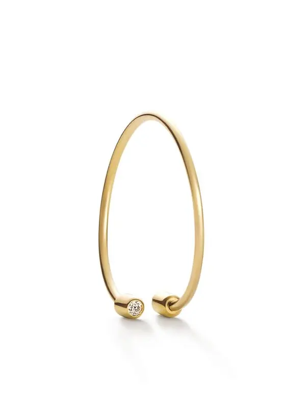 Shihara 18kt Yellow Twist Round 02 Diamond Single Earring