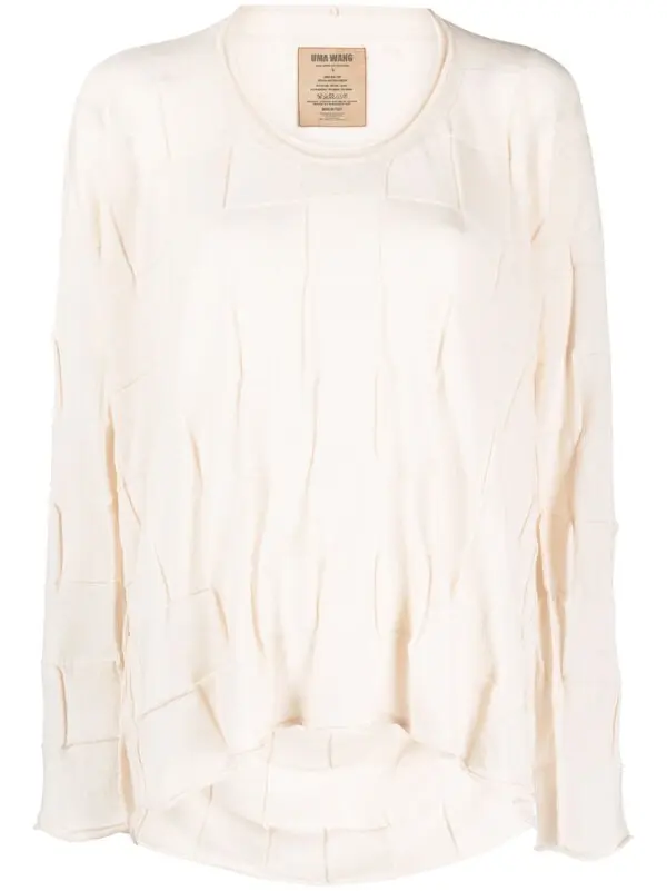 UMA WANG Knitted Square-pattern Top
