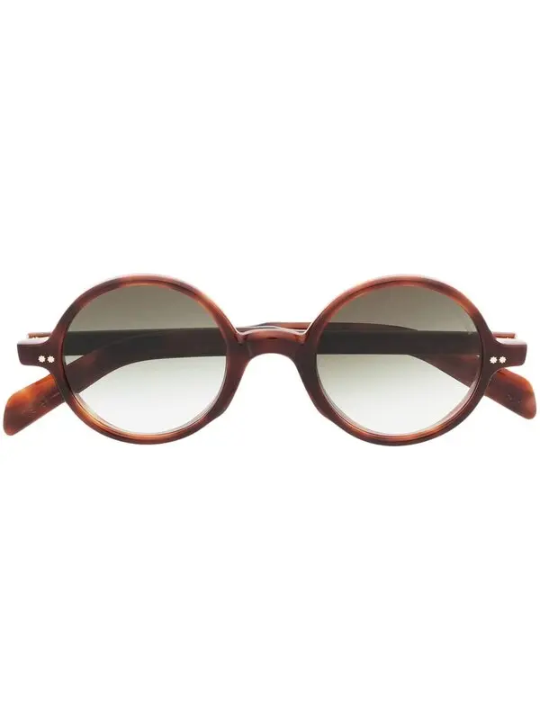 CUTLER & GROSS Tortoiseshell Round Frame Sunglasses
