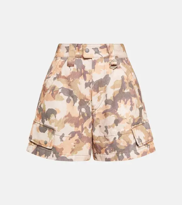 Isabel Marant Eliano High-rise Denim Shorts - Neutrals