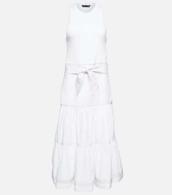 Veronica Beard Austyn Cotton-blend Midi Dress - White