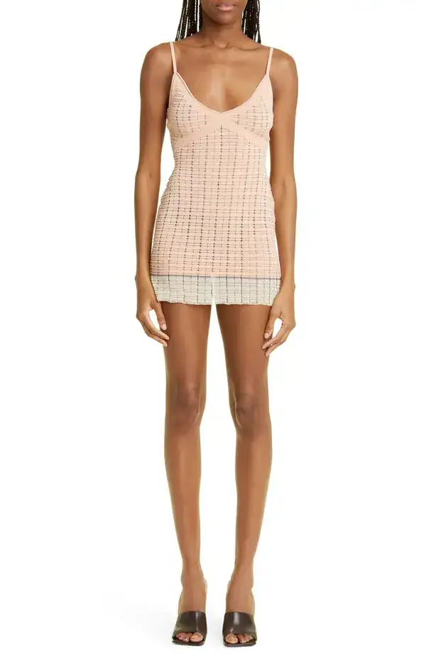 Knwls Ardra Knit Cotton Blend Dress In Peach - 70% Off | Editorialist