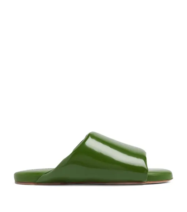Bottega Veneta Cushioned Leather Slides - Green