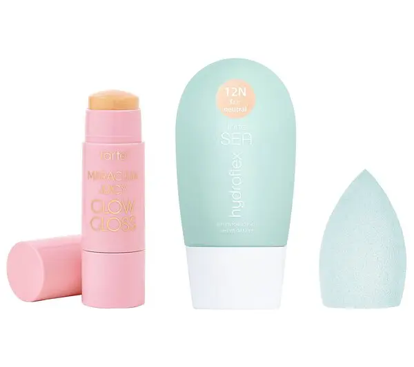 TARTE Maracuja 3-pc Juicy Glow Gloss Stick &hydroflex Fndtn