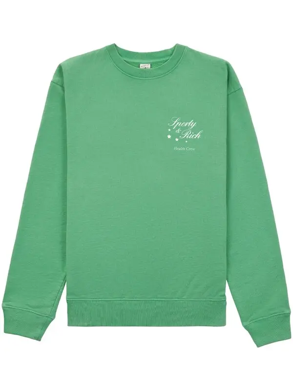 SPORTY & RICH Logo-print Sweatshirt - Green