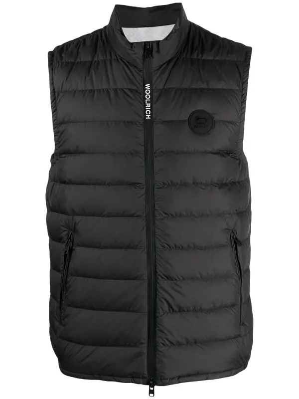 Woolrich Logo-patch Padded Gilet - Black