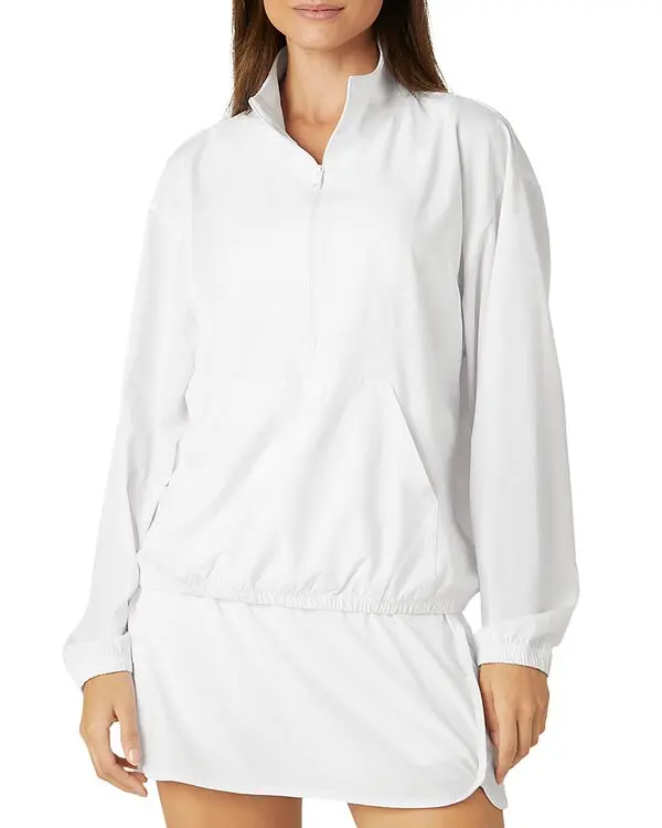 Beyond Yoga In Stride Half-zip Sweatshirt - True White