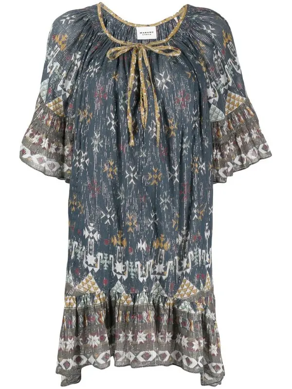MARANT ETOILE Loane Mini Dress - Blue