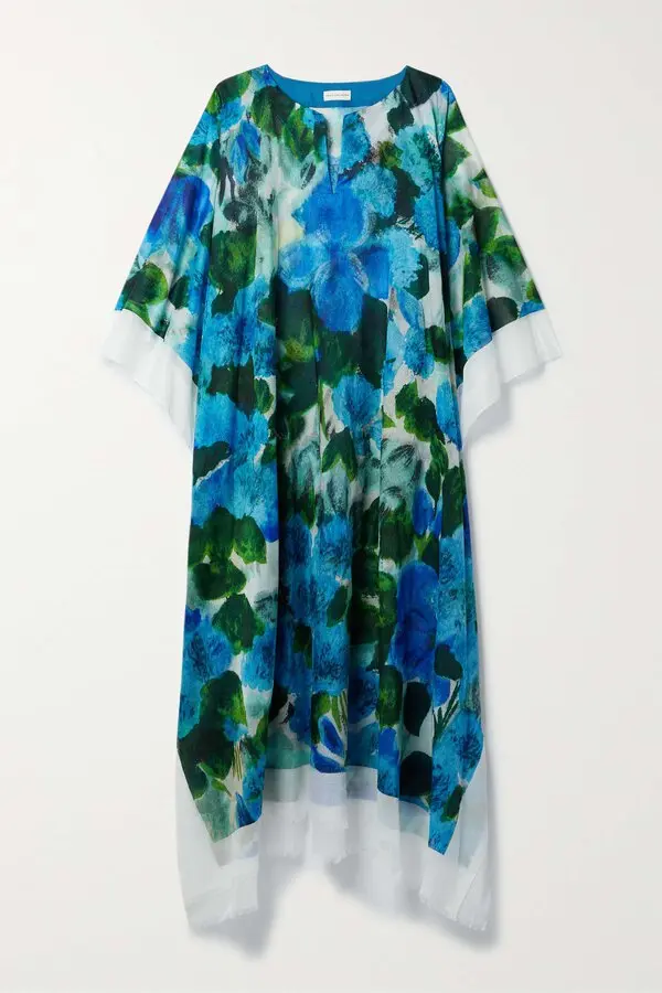 Dries Van Noten Cartland Floral-Print Cotton-Voile Kaftan In