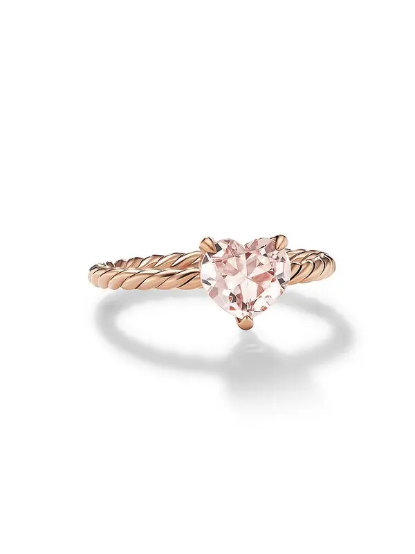 David Yurman Chatelaine Heart Ring In 18k Rose Gold With - Morganite ...
